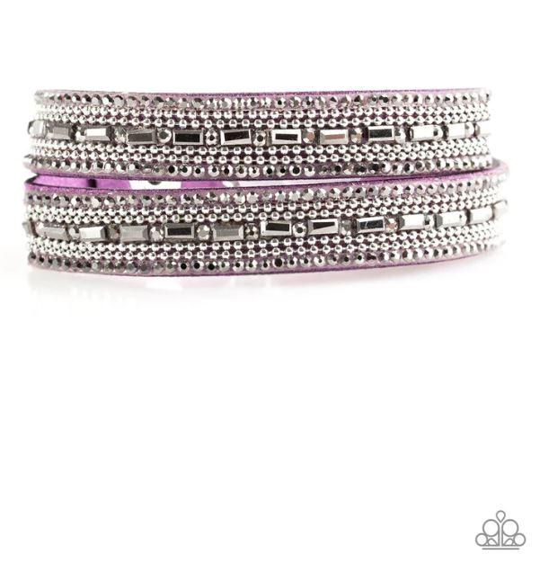 PAPARAZZI | Shimmer and Sass Purple Urban Bracelet – Bling for Queen's ...